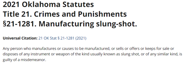 Oklahoma Knife Laws 101: All You Should Know About | Homestead Authority