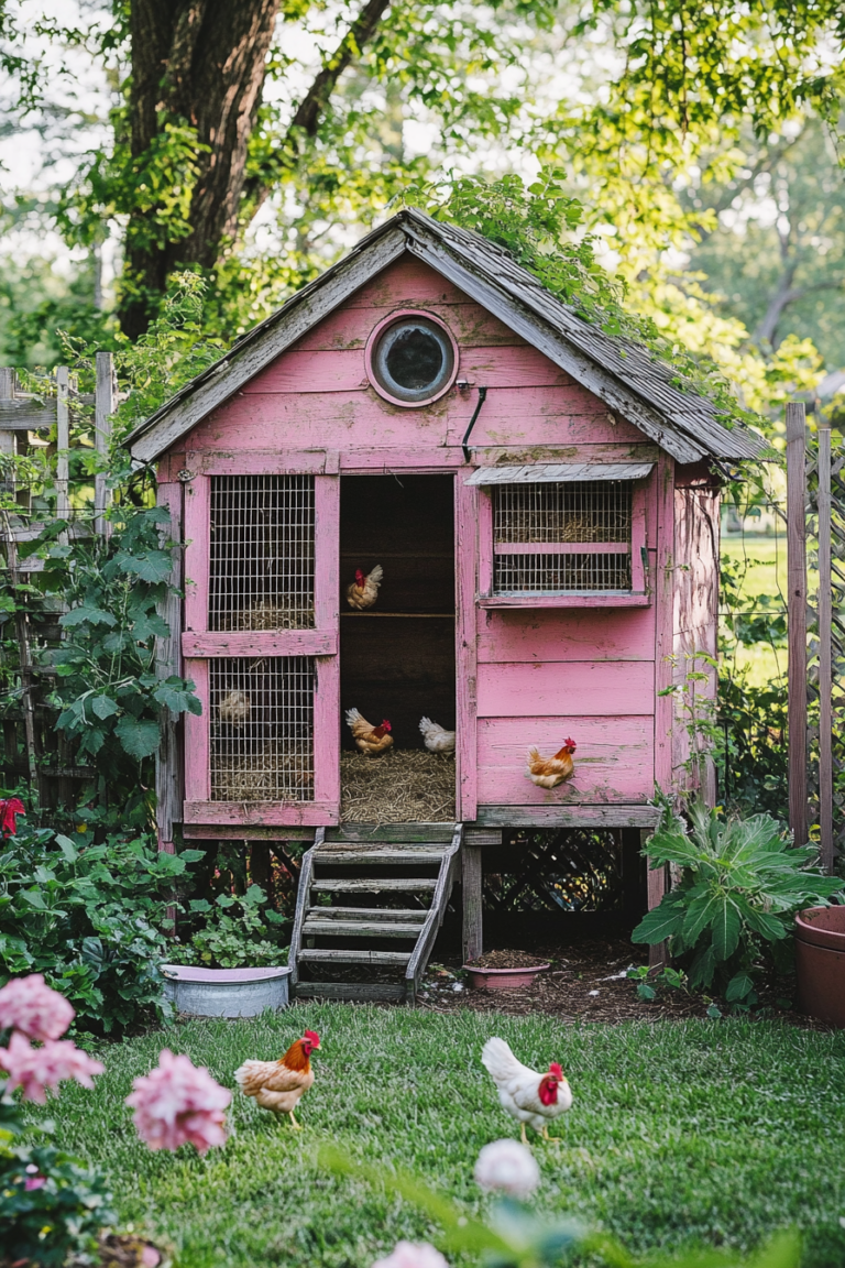 50+ Pink Chicken Coop | Homestead Authority